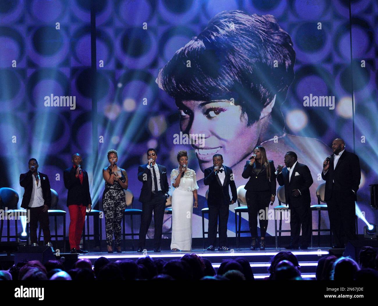 From left, Bobby V, Kenny Lattimore, Chrisette Michele, Eric Benet ...