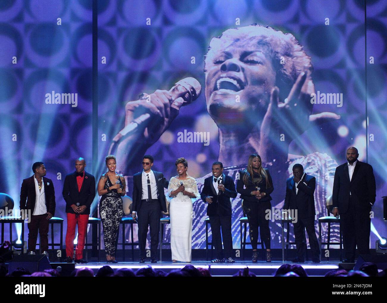 From left, Bobby V, Kenny Lattimore, Chrisette Michele, Eric Benet ...