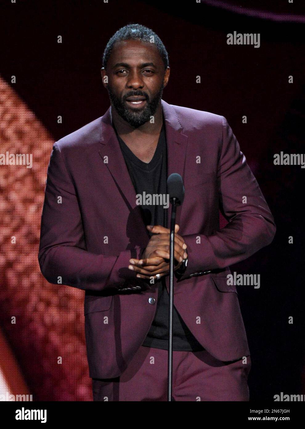 Idris Elba speaks onstage at the 2013 Soul Train Awards at the Orleans ...