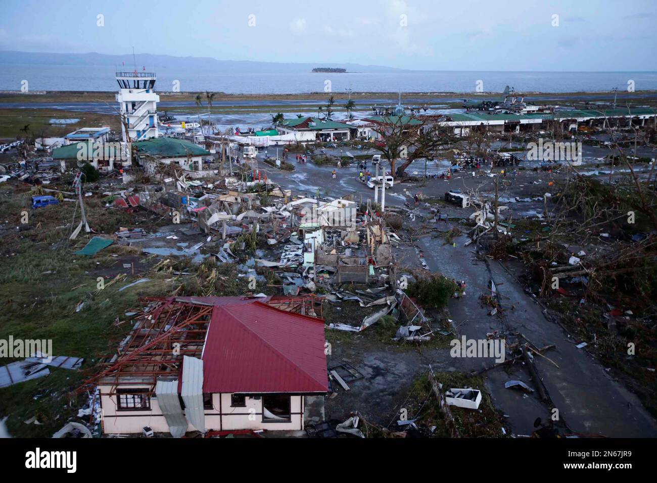 In this aerial image, damaged airport is seen Saturday Nov. 9, 2013 ...