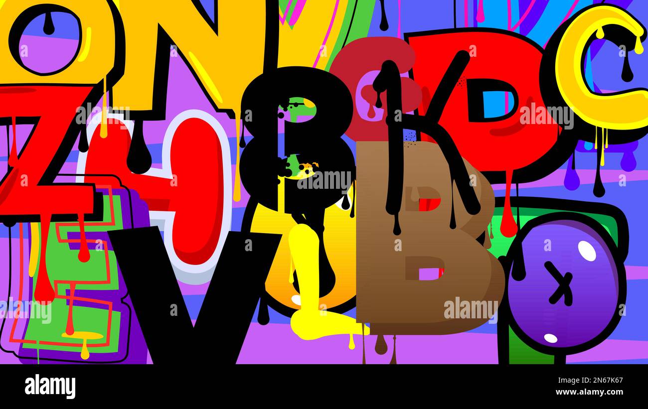 Graffiti background wallpaper with gradient geometric abstract modern ...