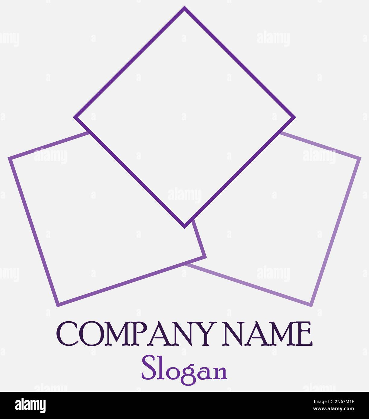 Purple squares, company logo contains purple squares and company name ...