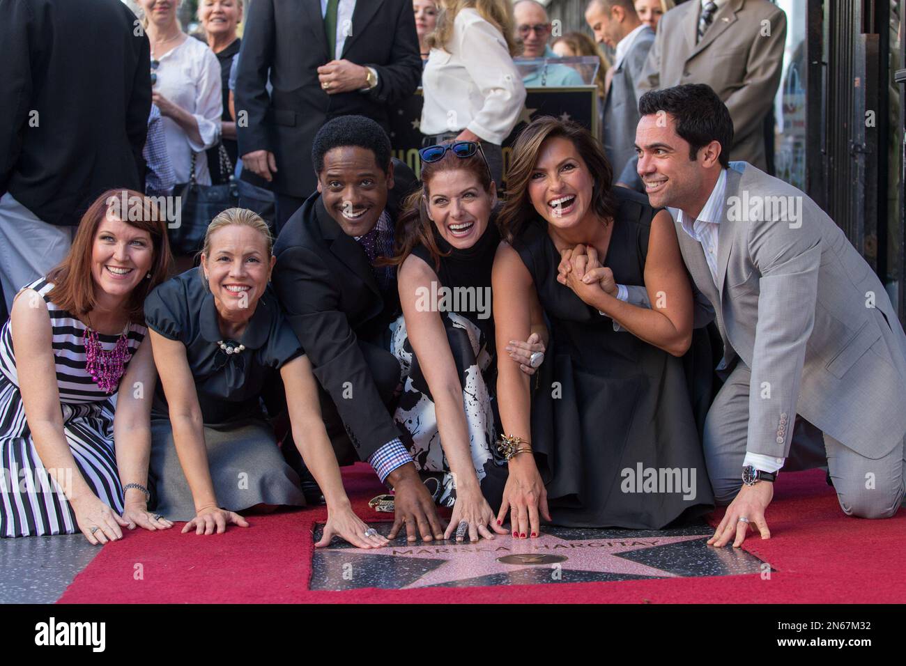 From left, actors Kate Flannery, Maria Bello, Blair Underwood, Debra ...