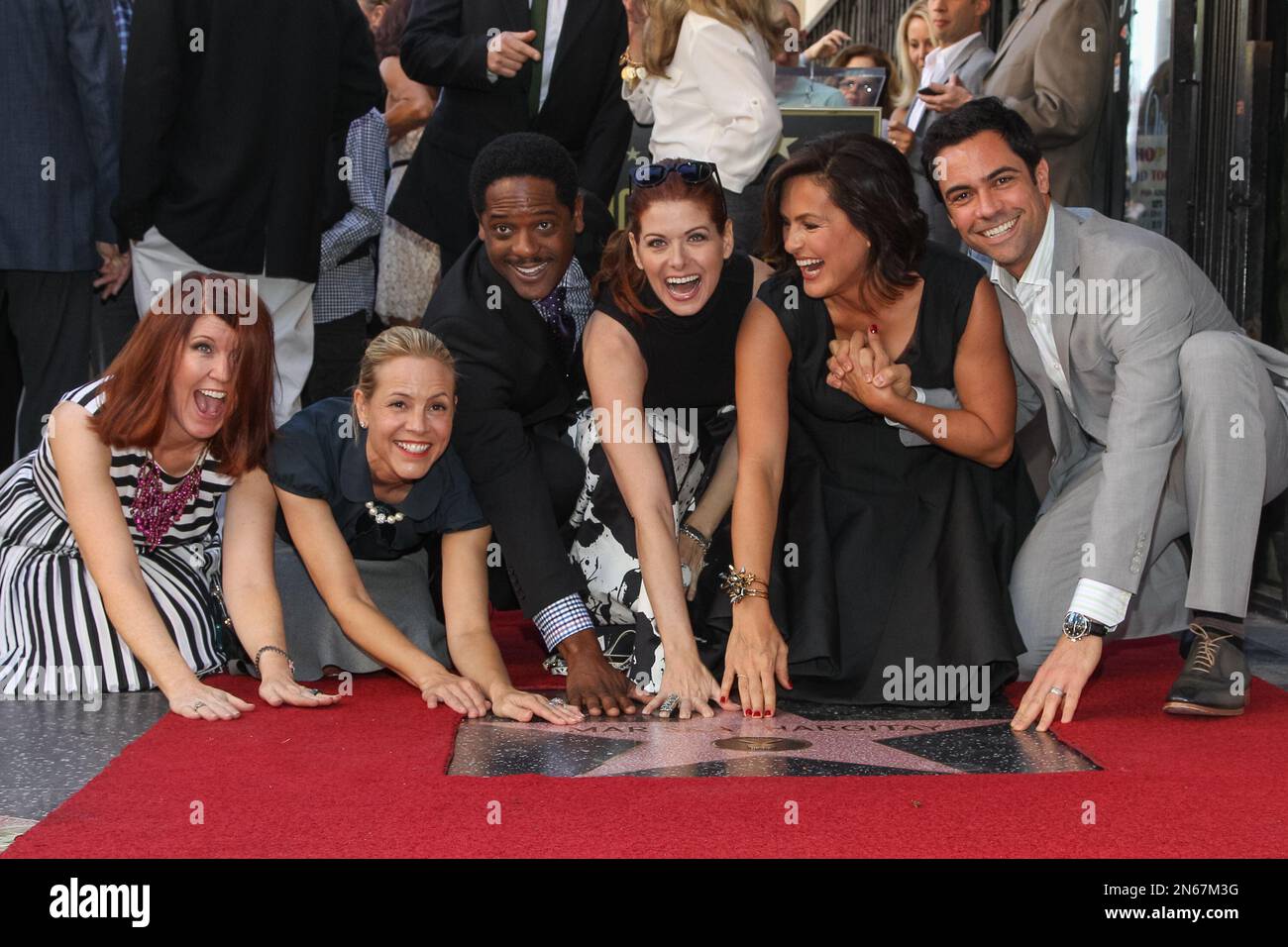 From left, actors Kate Flannery, Maria Bello, Blair Underwood, Debra ...