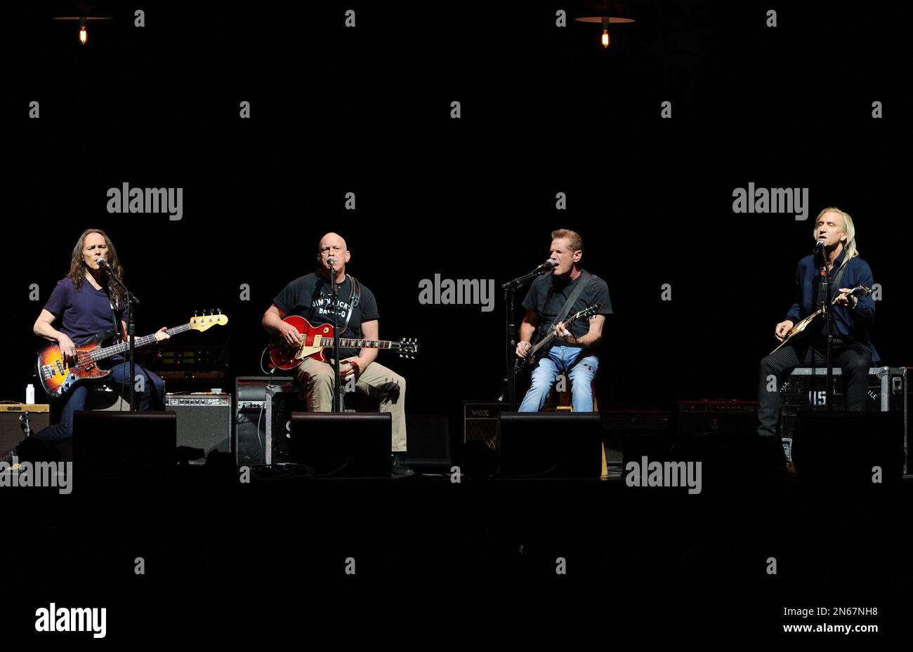 The Eagles, from left, Timothy B. Schmit, Bernie Leadon, Glenn Frey and ...