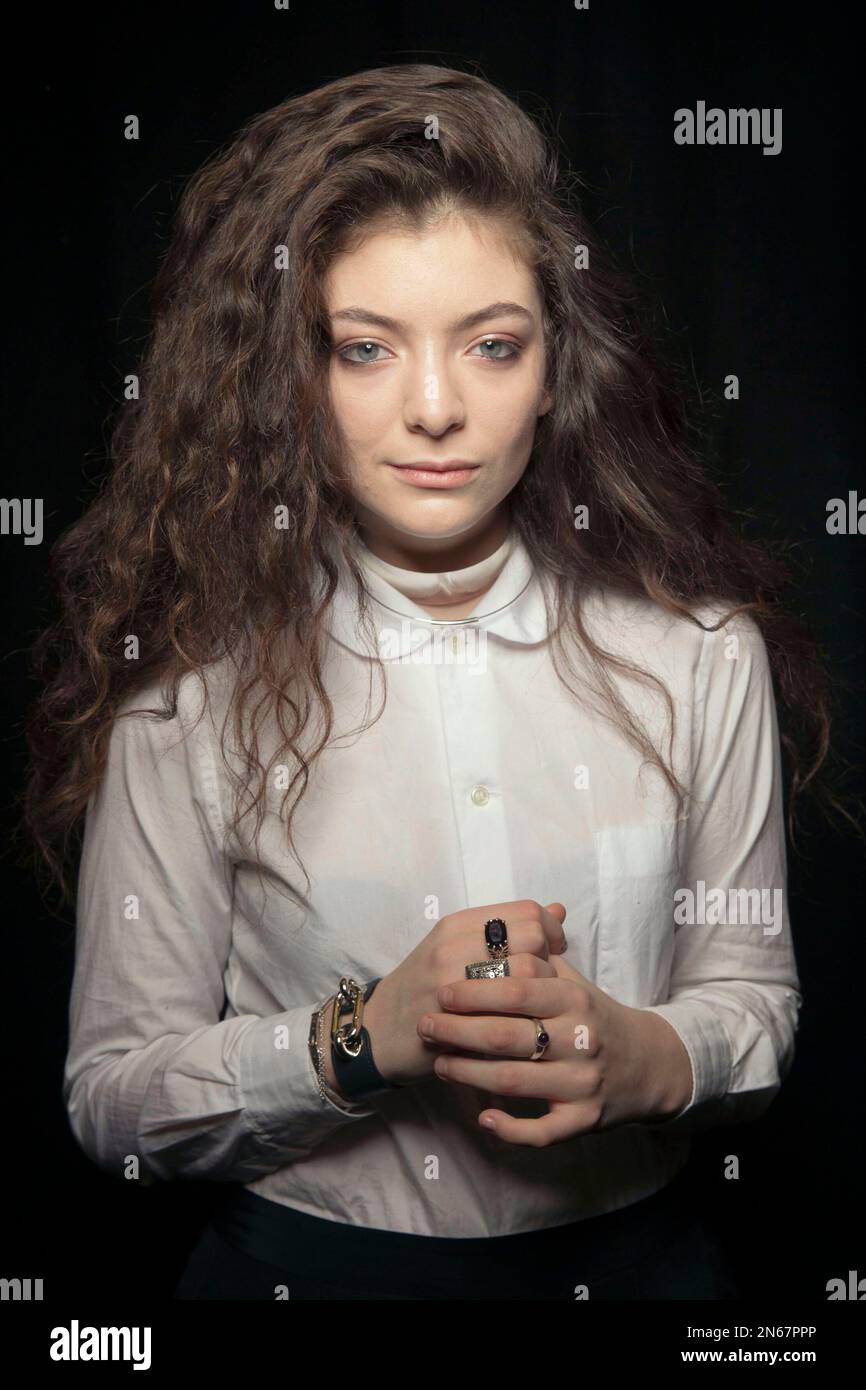 Australian singer Lorde poses for a portrait, on Friday, Nov. 8, 2013 ...