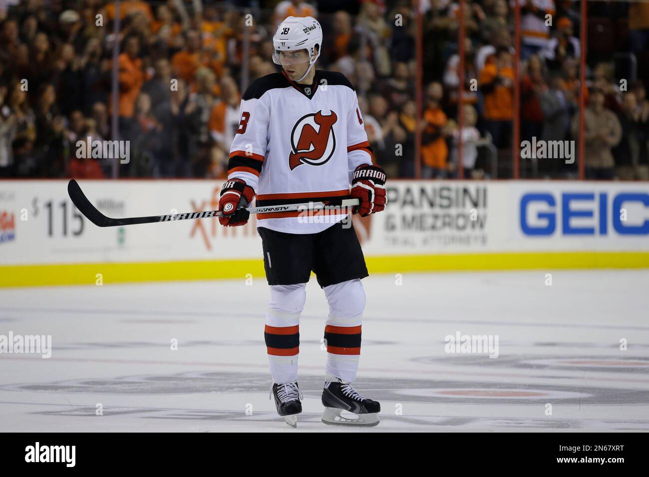 New Jersey Devils' Steve Bernier in action during an NHL hockey game ...