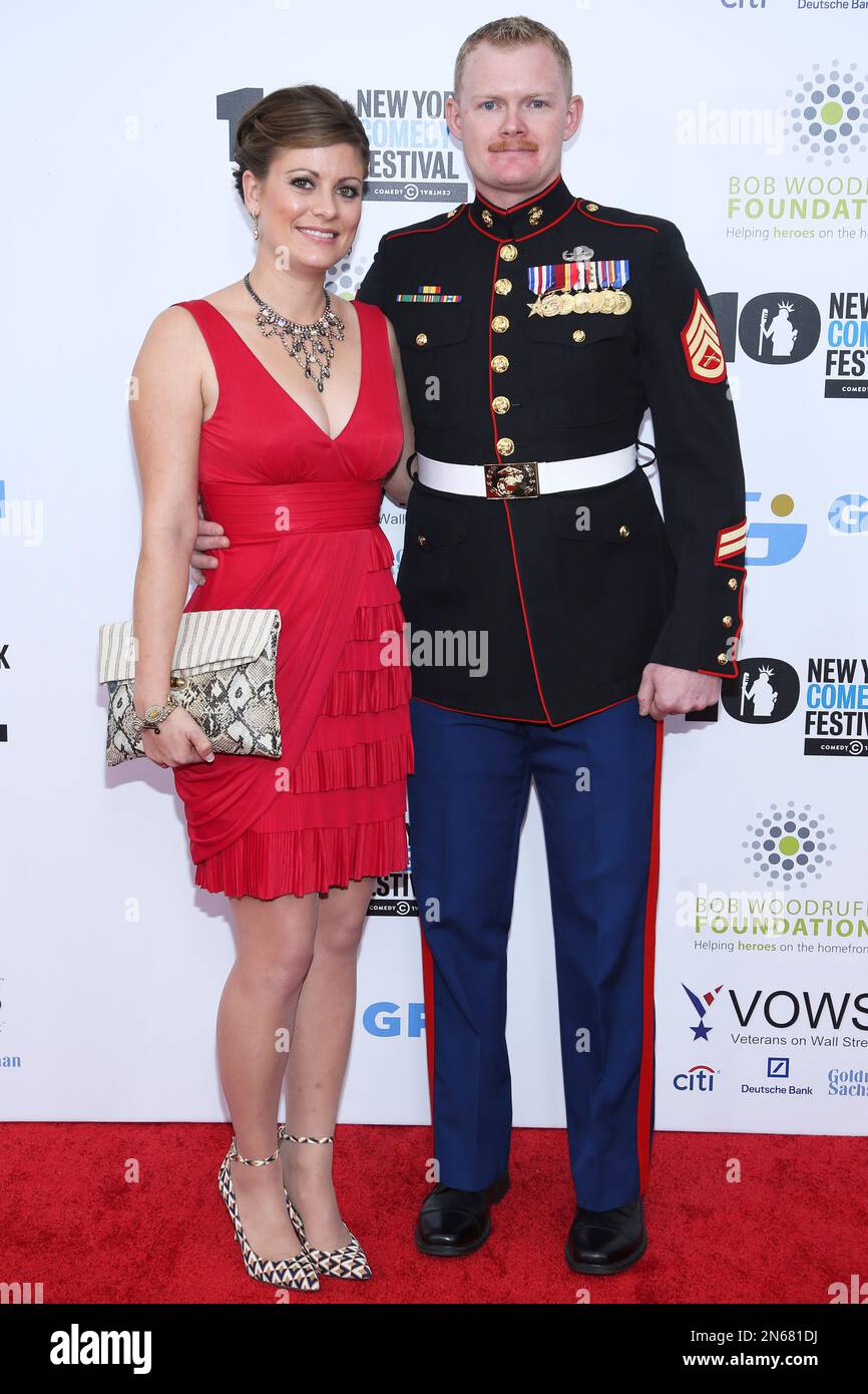 Marine Staff Sergeant Daniel Ridgeway, right, and his wife Jenna ...