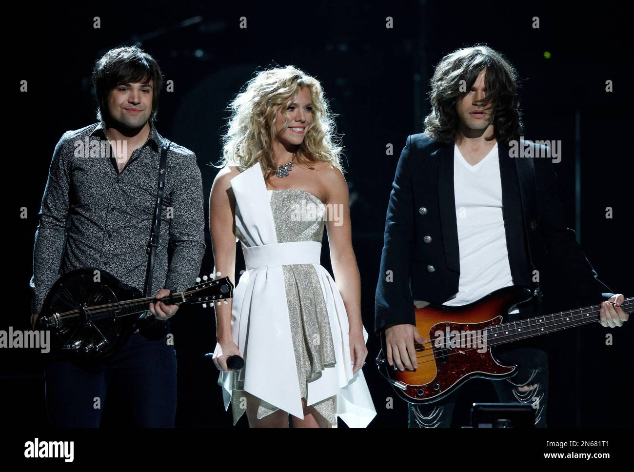 The Band Perry, from left, Neil, Kimberly and Reid Perry perform at the ...