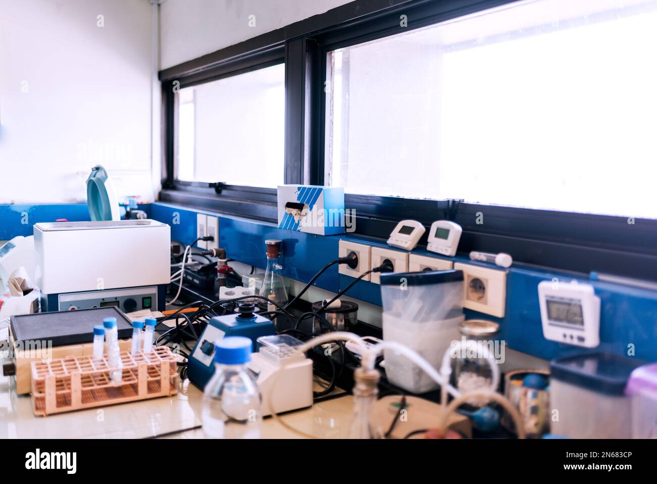 Inside a Biology Laboratory Front View Stock Photo - Alamy