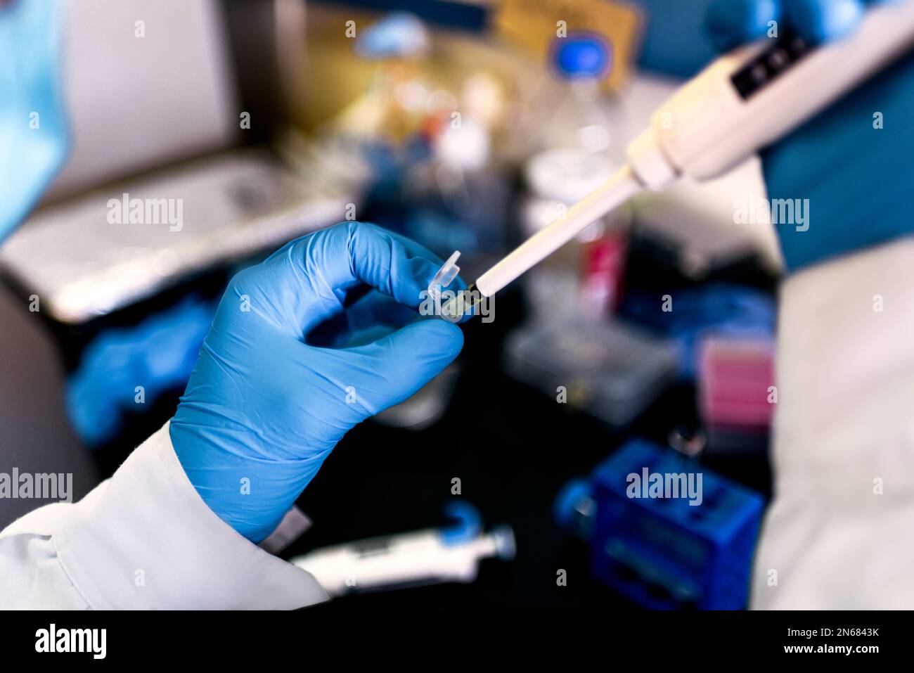 Close Up Biology Laboratory Equipment Stock Photo - Alamy