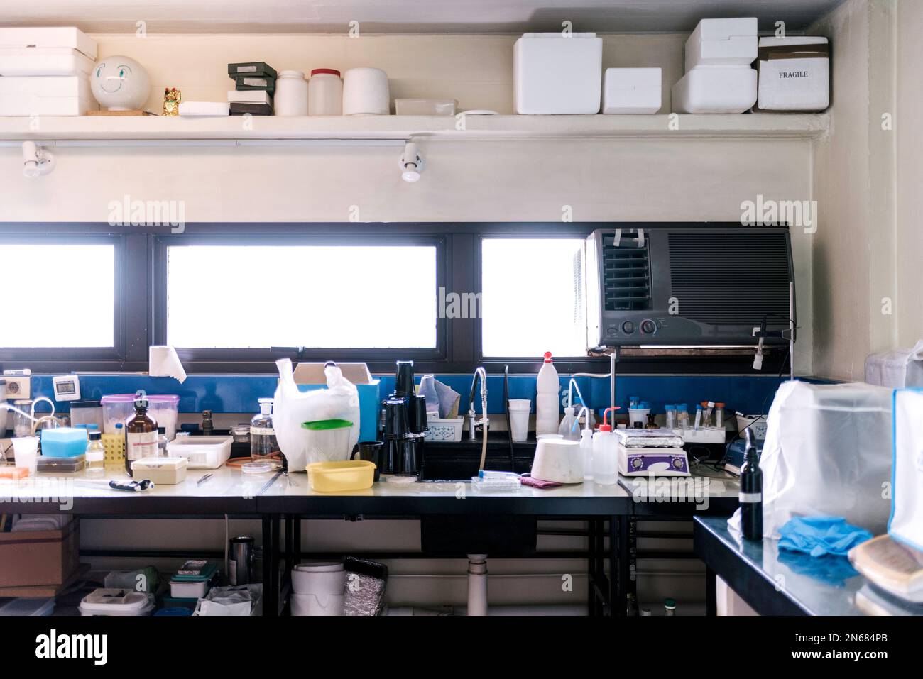 Inside a Biology Laboratory Front View Stock Photo - Alamy