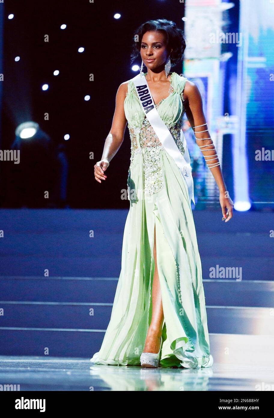Miss Aruba Stefanie Evangelista during the preliminary ?ompetition of ...