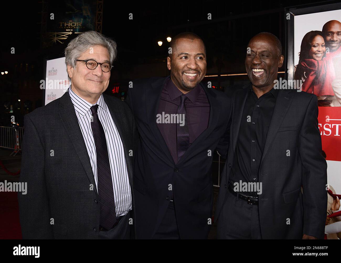 From left to right, producer Sean Daniel, director Malcom D. Lee and ...