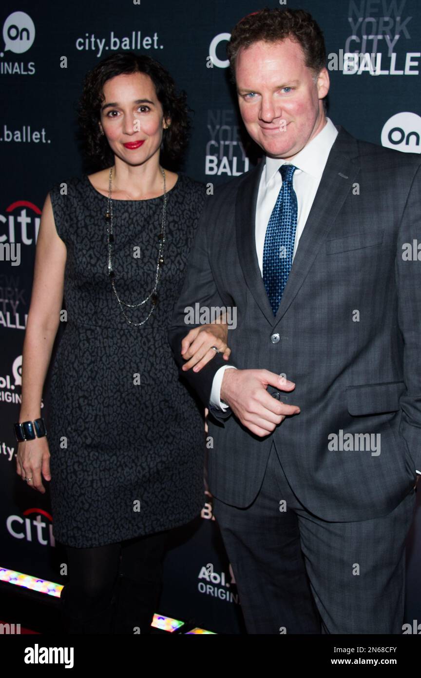 Jenifer Ringer and James Fayette attend the premiere of the AOL On ...