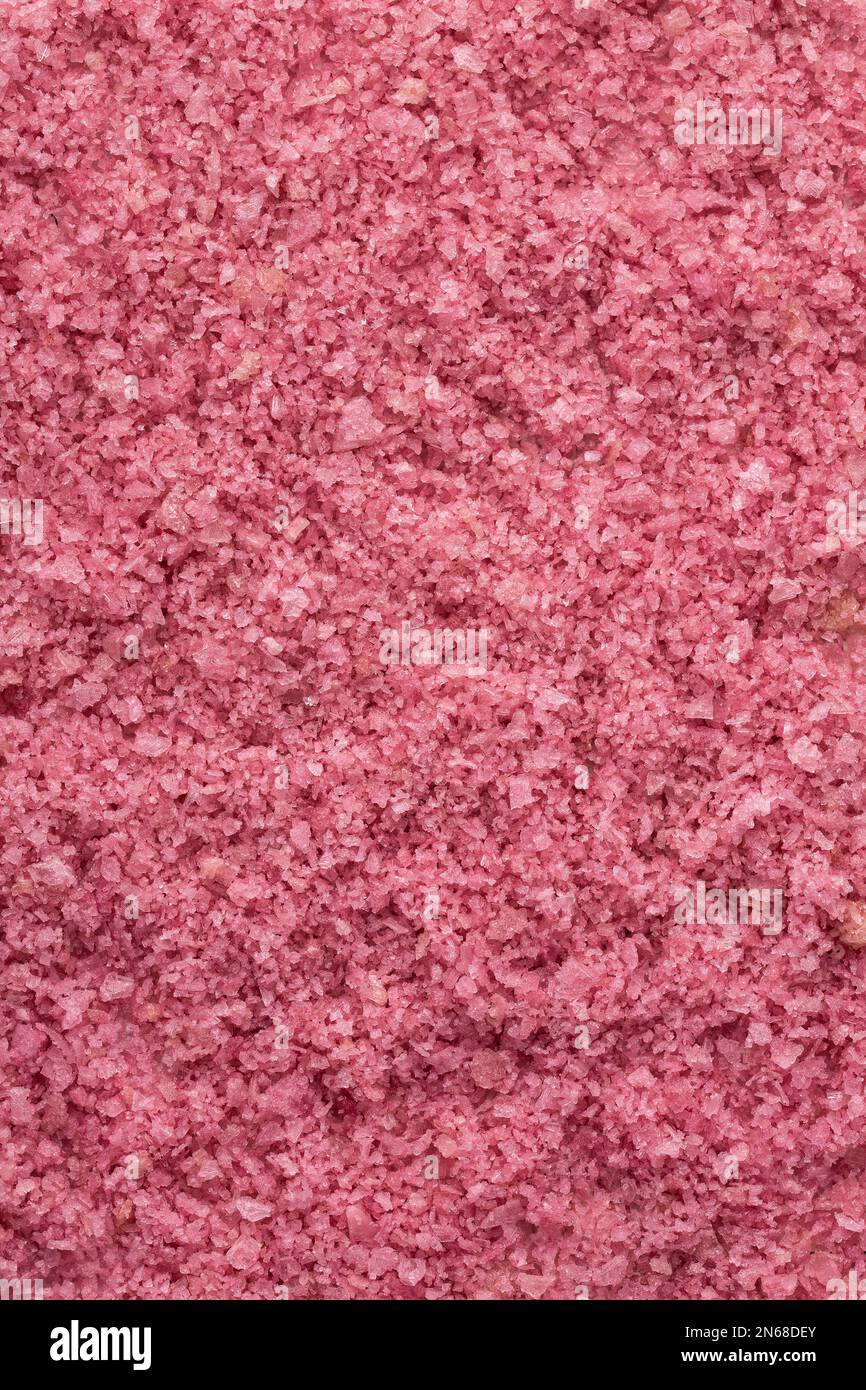 Red wine salt - Fine crystals to season. Vertical Stock Photo - Alamy