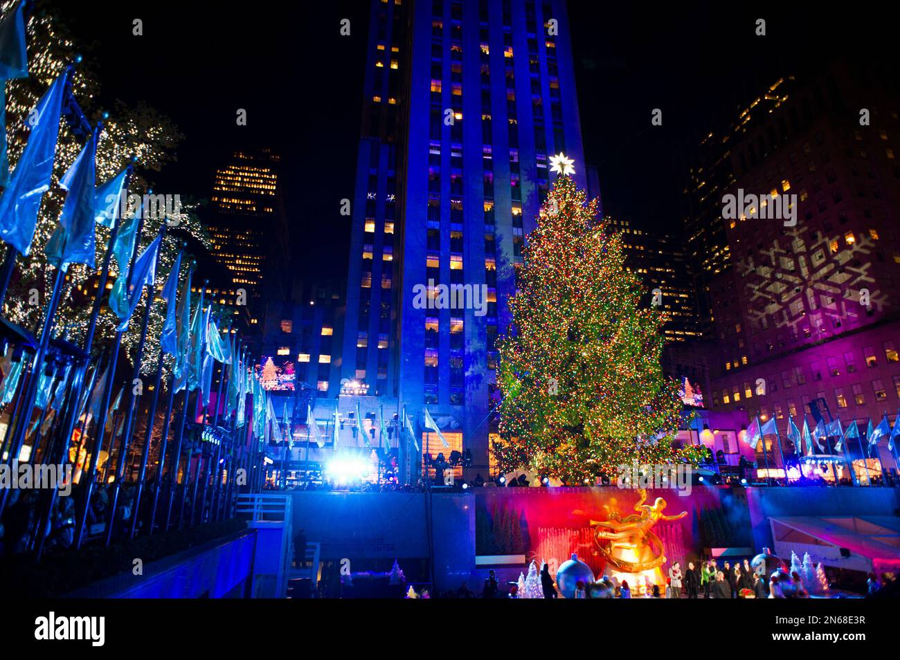 FILE - This Nov. 28, 2012 file photo shows the 80-foot-tall Rockefeller ...