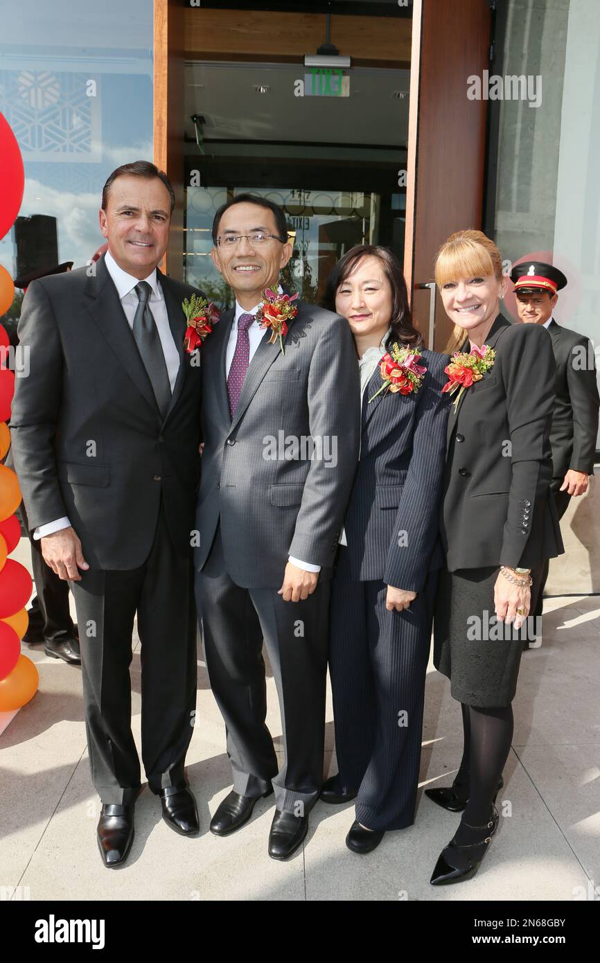 Rick Caruso, Frank Yang, Joanne Yang and Julie Jauregui at the ribbon ...