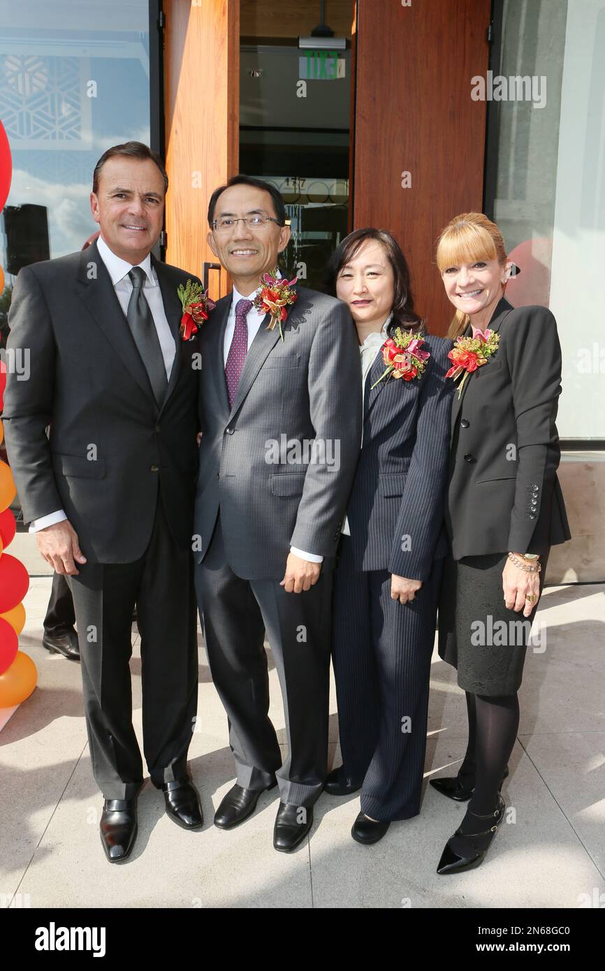 Rick Caruso, Frank Yang, Joanne Yang and Julie Jauregui at the ribbon ...
