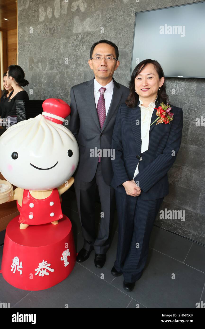Frank Yang and Joanne Yang at the ribbon cutting ceremony for the grand ...