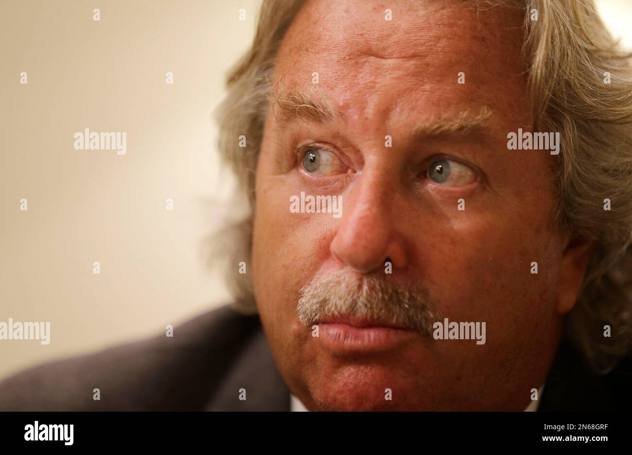 Pierluigi Loro Piana gestures during an interview in Milan, Italy ...