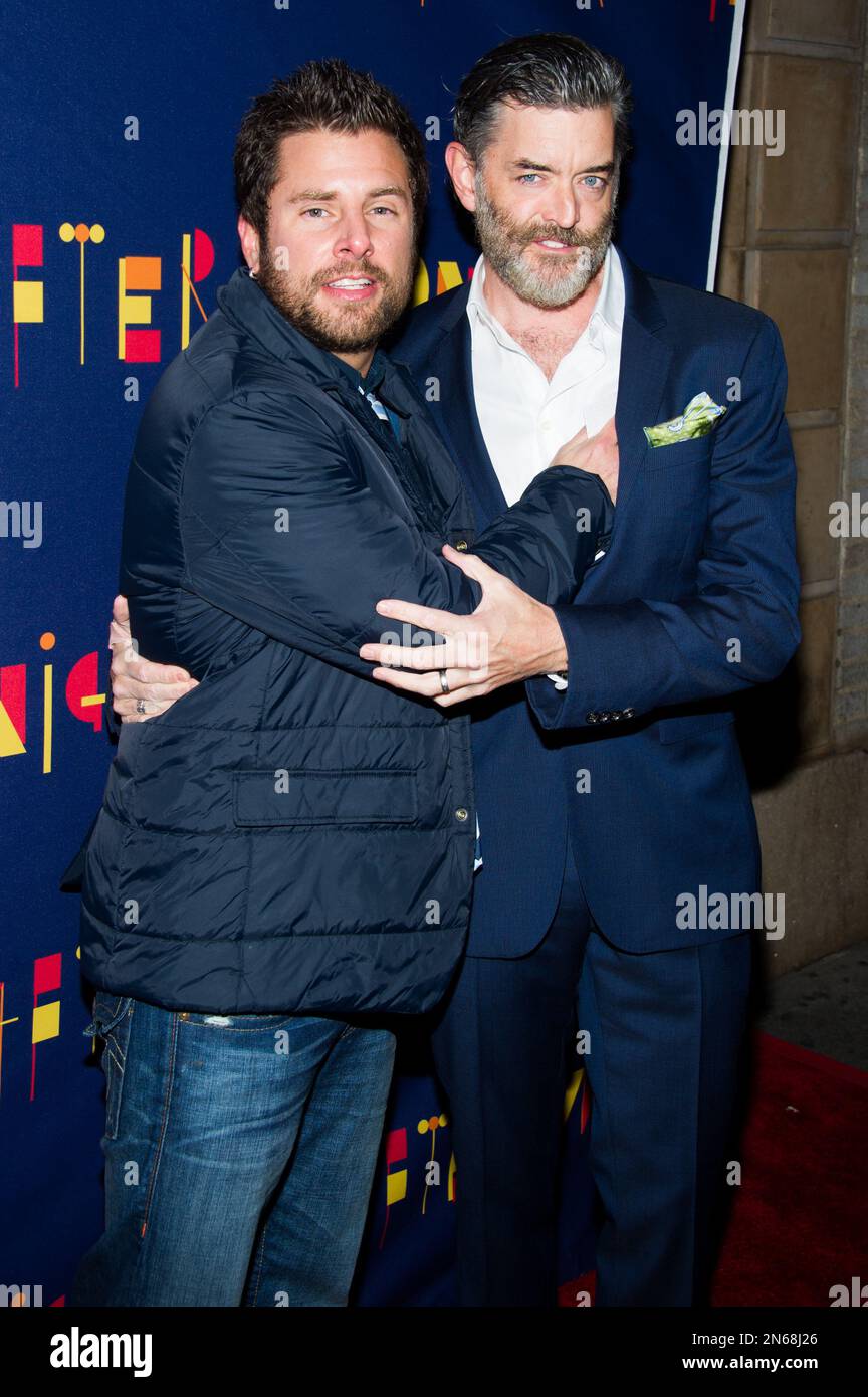 James Roday, left, and Timothy Omundson attend the Broadway opening of ...
