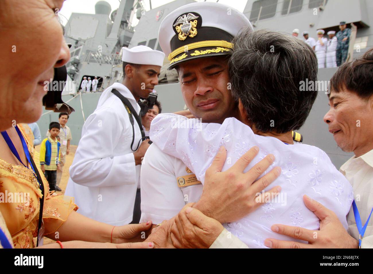 In this photo taken Dec. 3, 2010, U.S. navy officer Michael "Vannak Khem" Misiewicz becomes ...
