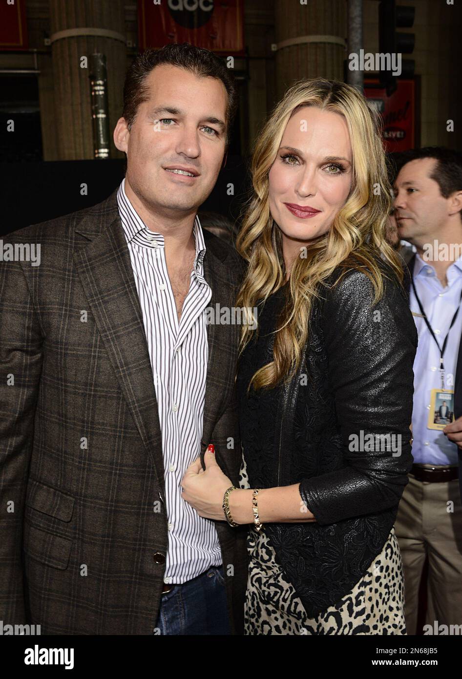 From left to right, producer Scott Stuber and actress Molly Sims arrive ...