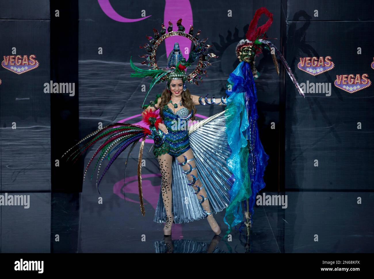 Miss Guatemala Paulette Samayoa presents her outfit, during the ...