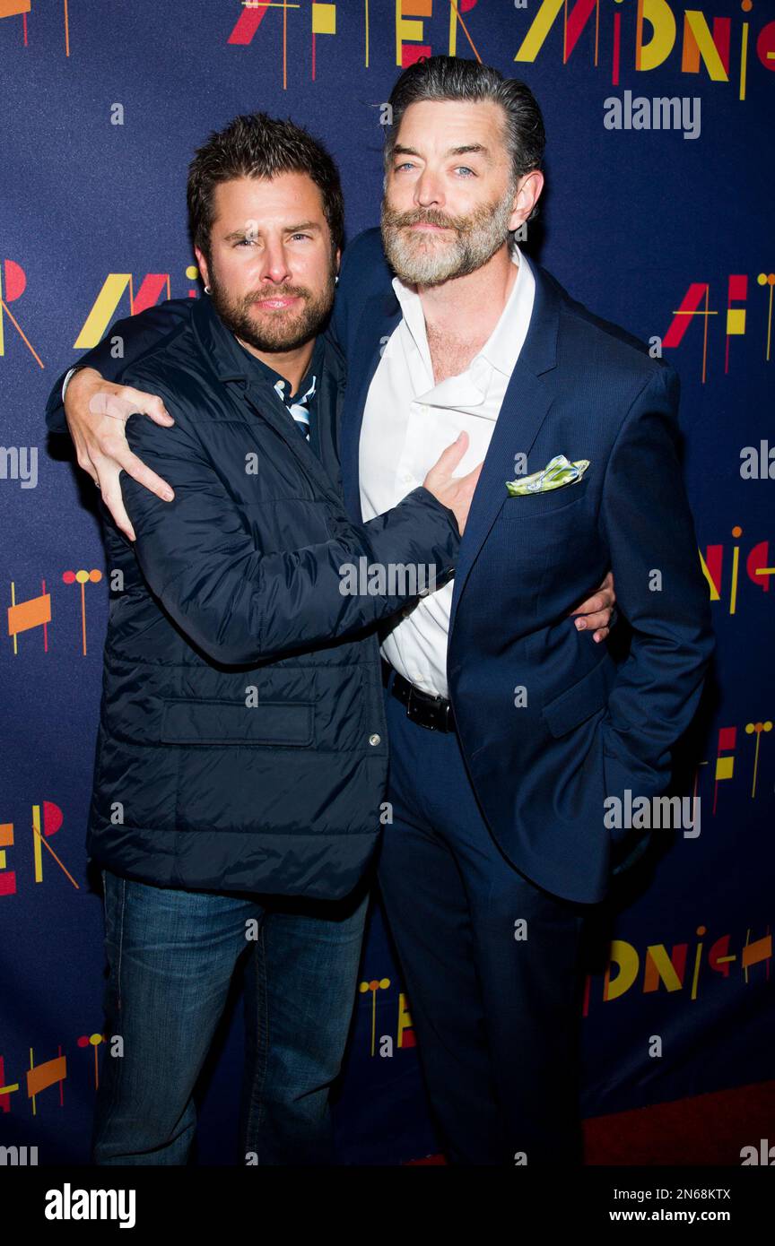James Roday, left, and Timothy Omundson attend the Broadway opening of ...
