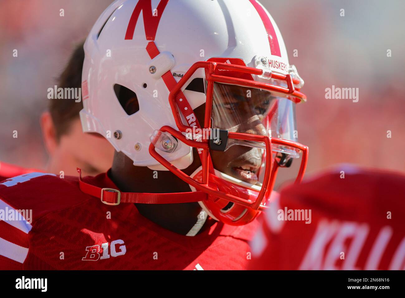 Nebraska quarterback Tommy Armstrong Jr. (4) is seen prior to an NCAA ...