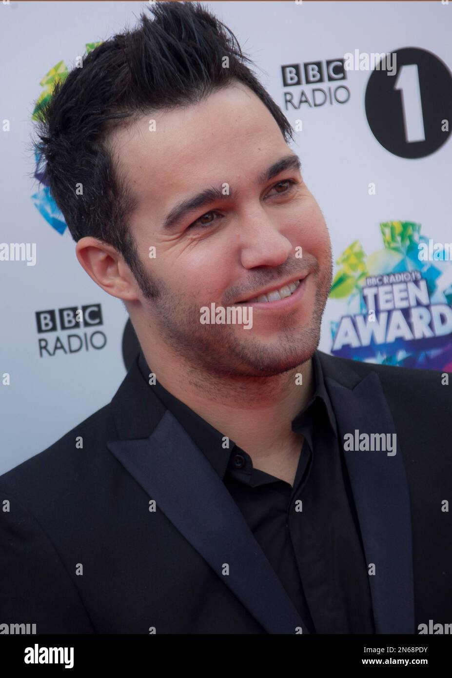 Fall Out Boy bassist, Pete Wentz, arrives for the BBC Radio 1 Teen ...