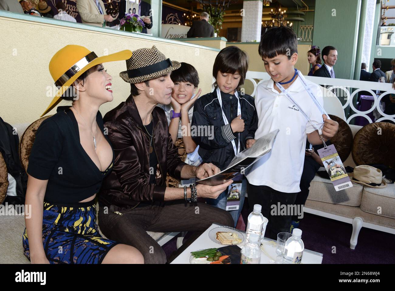 Perry Farrell, wife Etty Lau Farrell and sons Izzadore Bravo Farrell ...