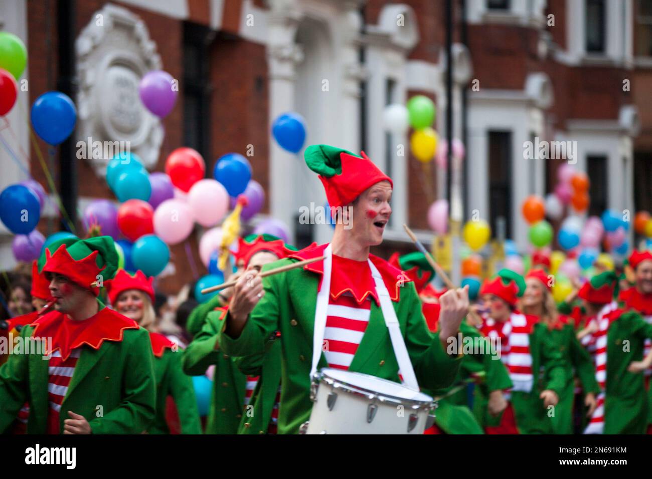 The Elves open the annual Harrods Christmas Parade 2013, on Saturday ...