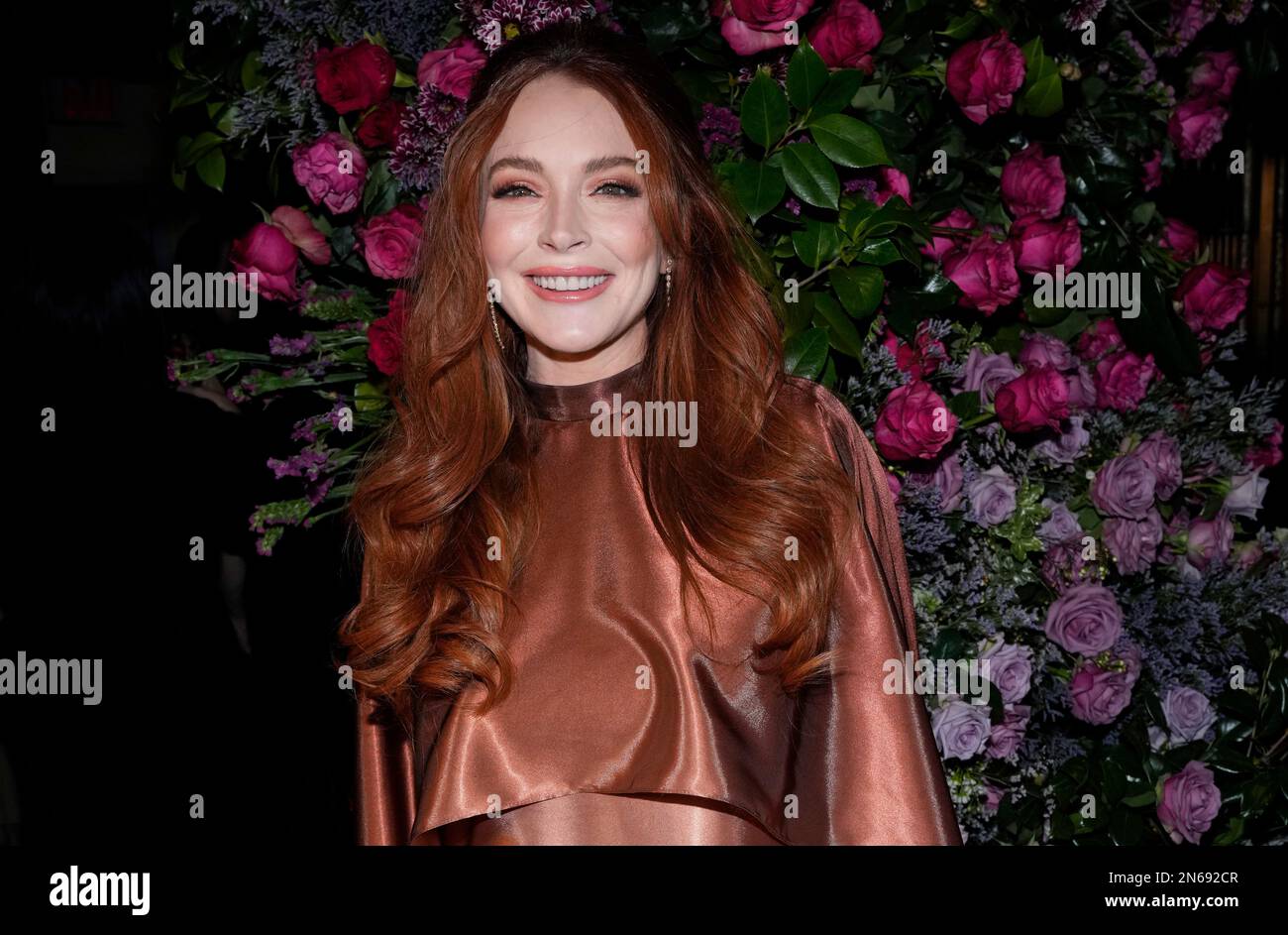 Lindsay Lohan attends the Christian Siriano Fall/Winter 2023 fashion ...