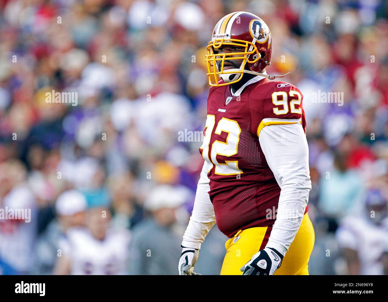 FILE - In this Nov. 28, 2010, file photo, Washington Redskins defensive ...