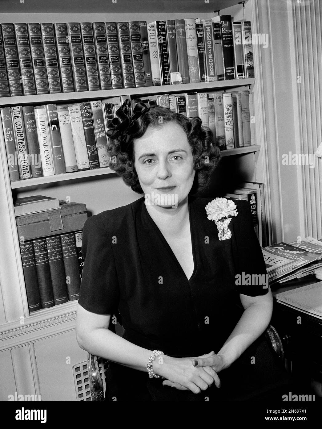 Mrs. Mary Lasker, wife of Albert Lasker, poses Dec. 22, 1942. (AP Photo ...