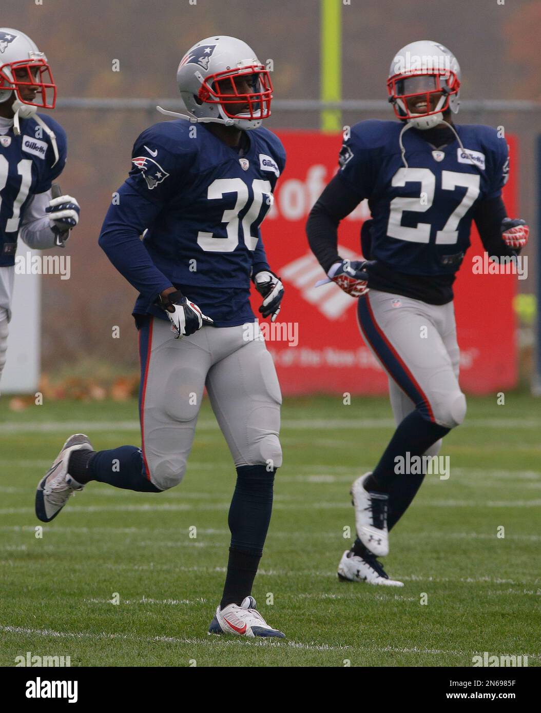 New England Patriots strong safety Tavon Wilson (27) and defensive back ...