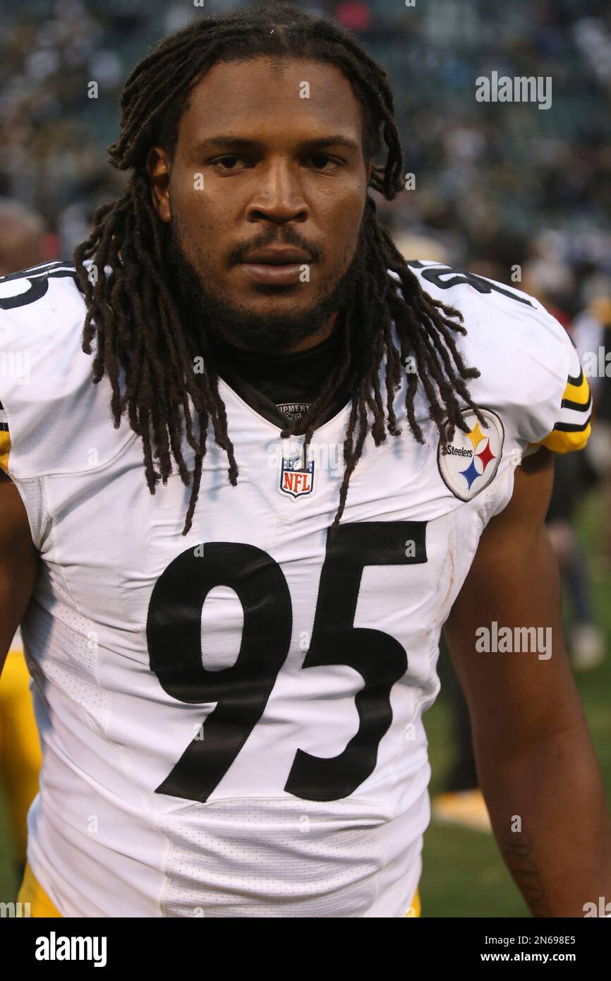 Jarvis Jones (95) of the Pittsburgh Steelers after an NFL game against ...