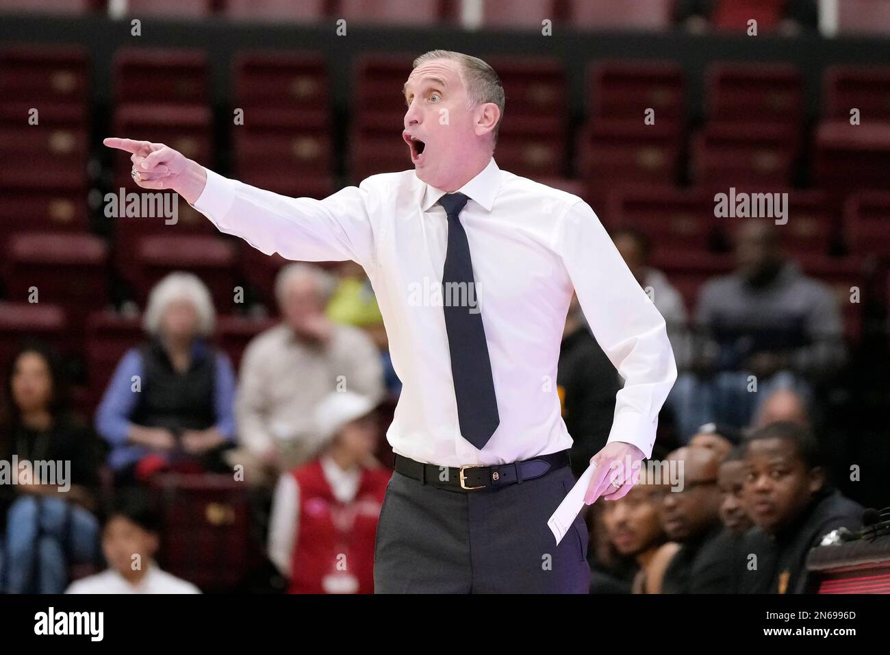 Arizona State head coach Bobby Hurley gestures toward players during ...
