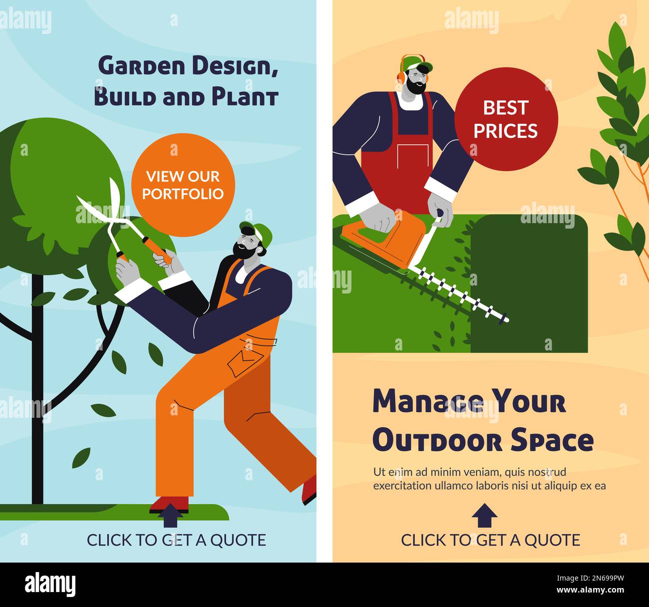 Landscape plan designing Stock Vector Images - Alamy