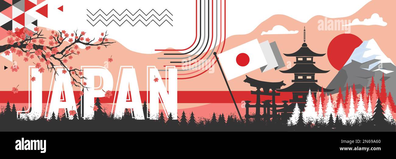 Himeji castle and cherry blossoms Stock Vector Images - Alamy