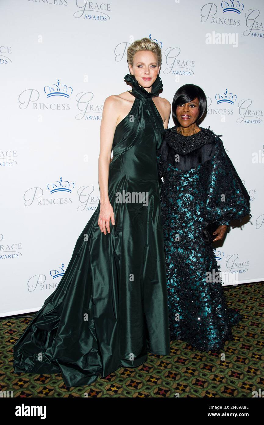 Princess Charlene of Monaco, left, and honoree Cicely Tyson attend the ...