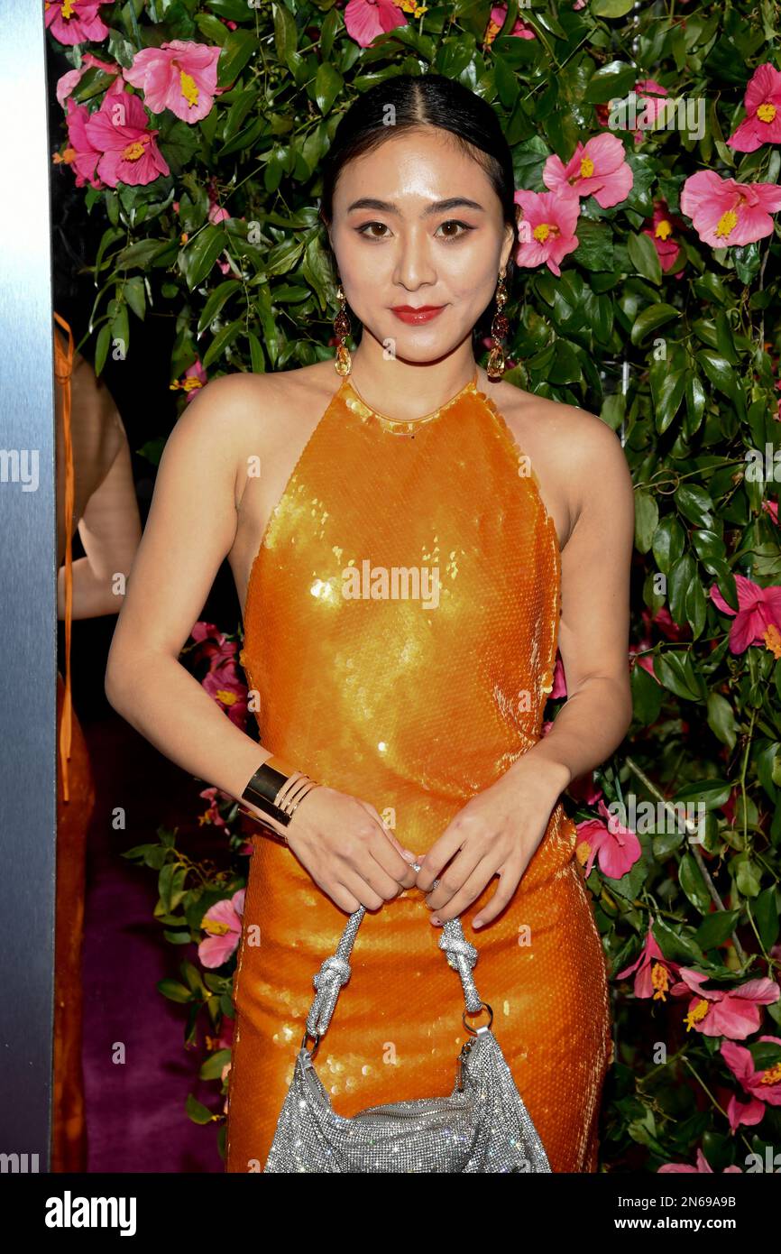 New York, NY, on February 9, 2023, Amber Wang attends the KitchenAid X Marta del Rio NYFW Color ...