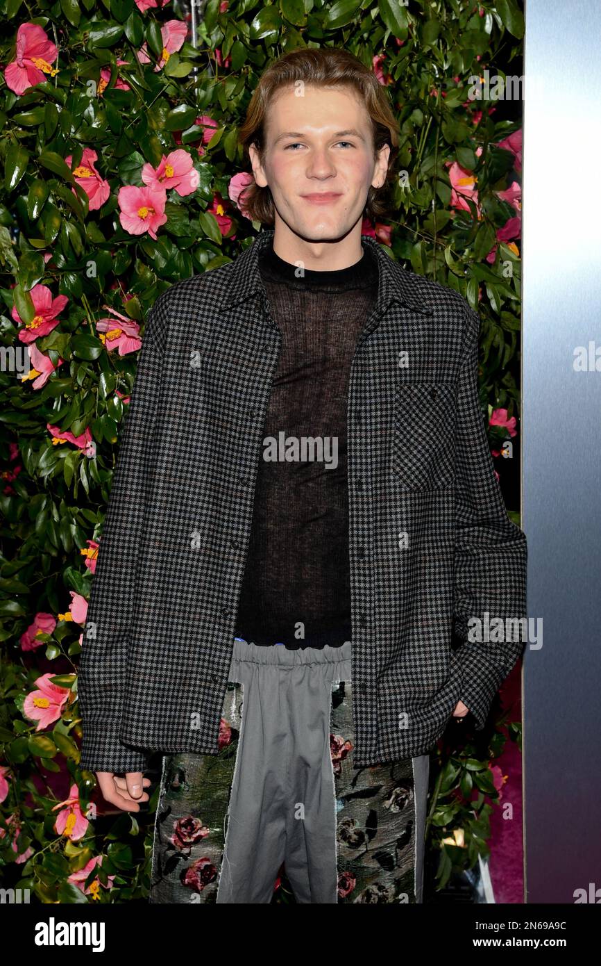 New York, NY, on February 9, 2023, Davis Burleson attends the ...
