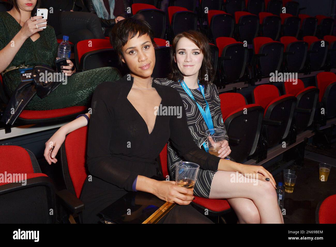 British actor Zawe Ashton and British actor Charlotte Ritchie are seen ...
