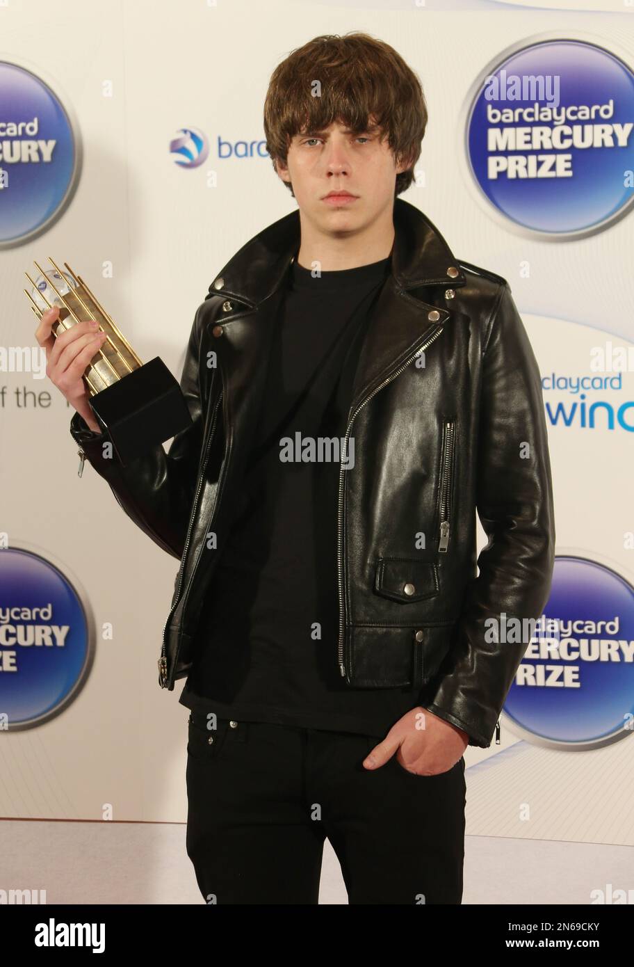 British musician Jake Bugg arrives with his nomination award at the ...