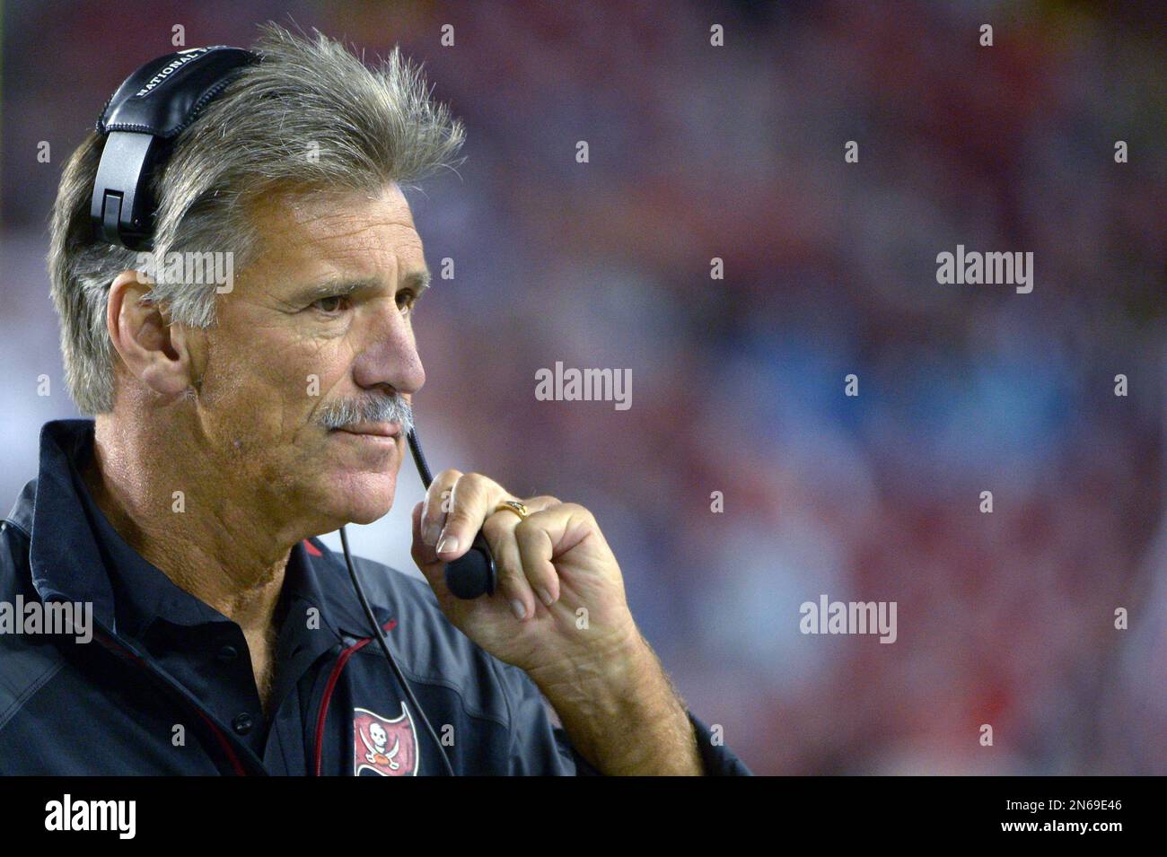 Tampa Bay Buccaneers special teams coordinator Dave Wannstedt watches ...