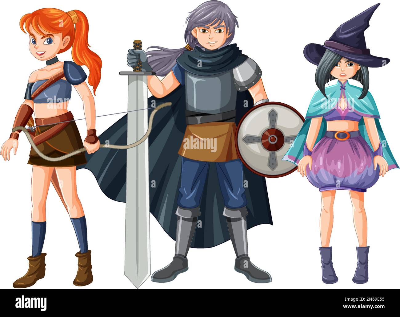 Fictional characters group Stock Vector Images - Alamy