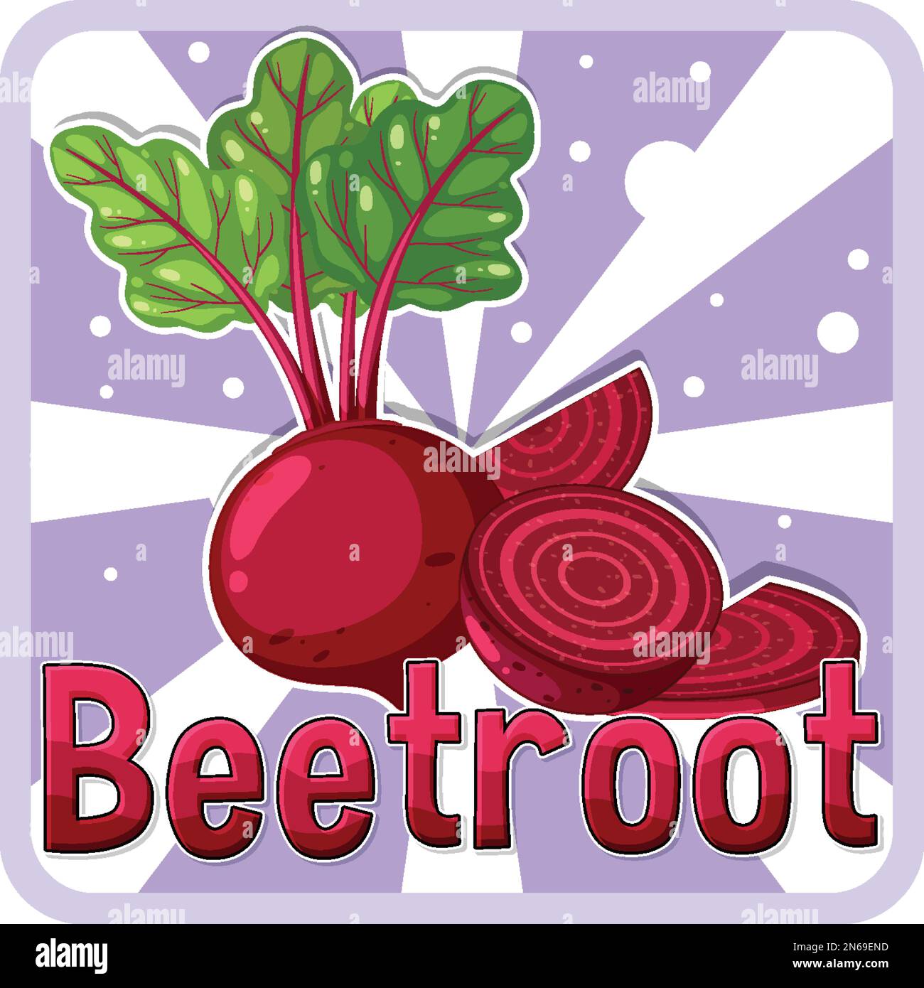 Beetroot poster in cartoon style illustration Stock Vector Image & Art ...